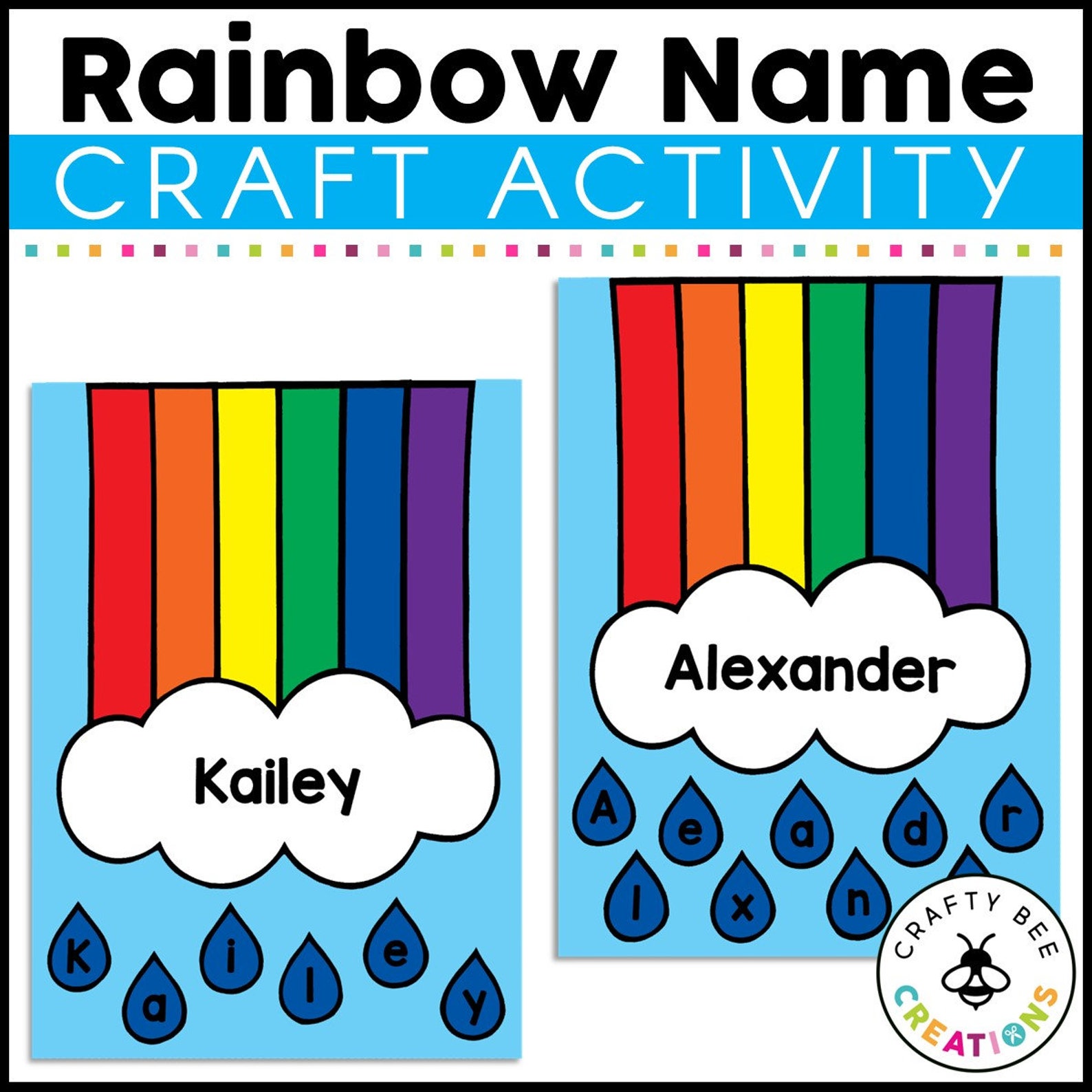 Rainbow Name Craft for Kids | Spring Activities | St. Patrick's Day ...