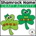 St Patrick's Day Craft for Kids | Shamrock Name Craft Patterns | Saint ...