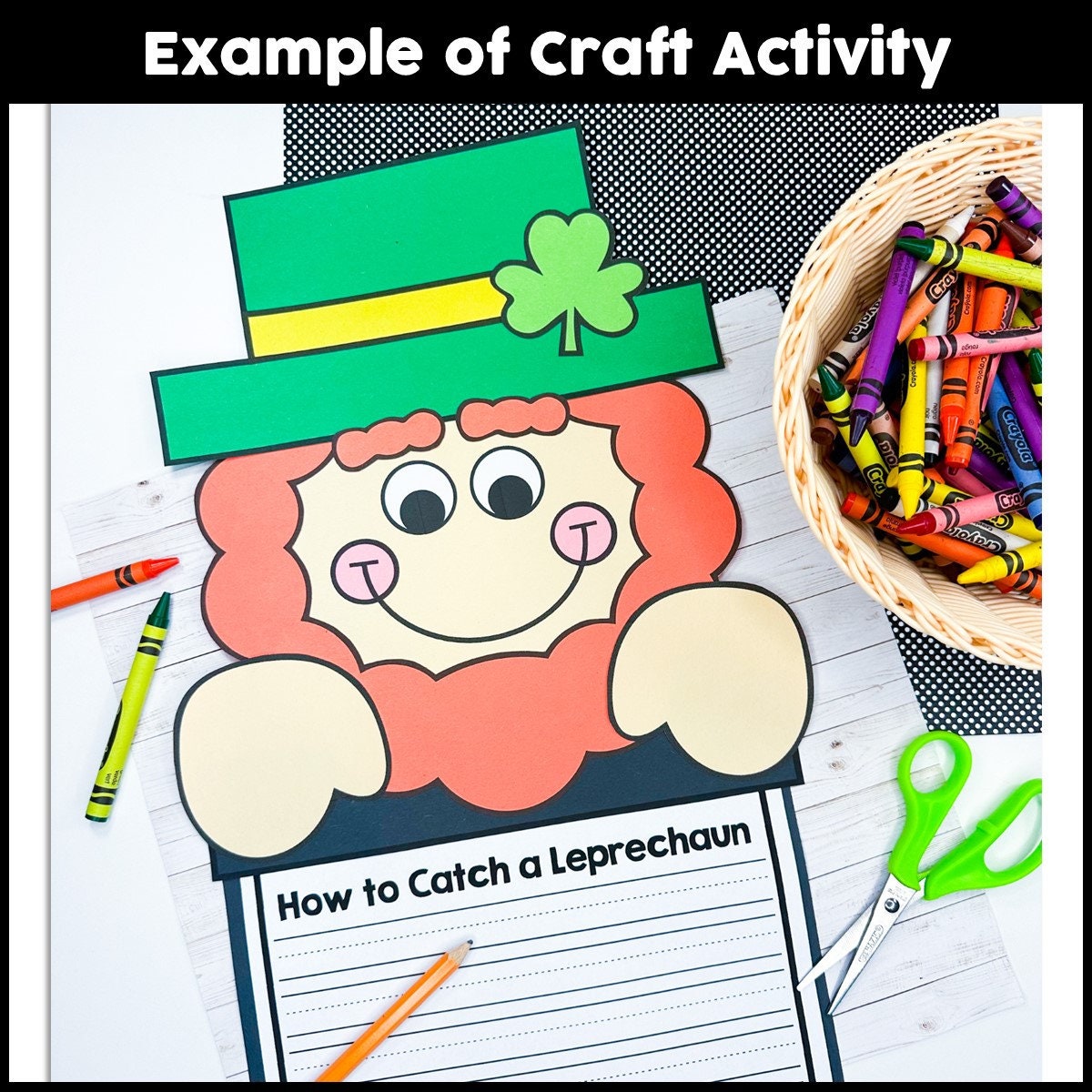 How to Catch a Leprechaun Craft Template St Patricks Writing Prompts ...