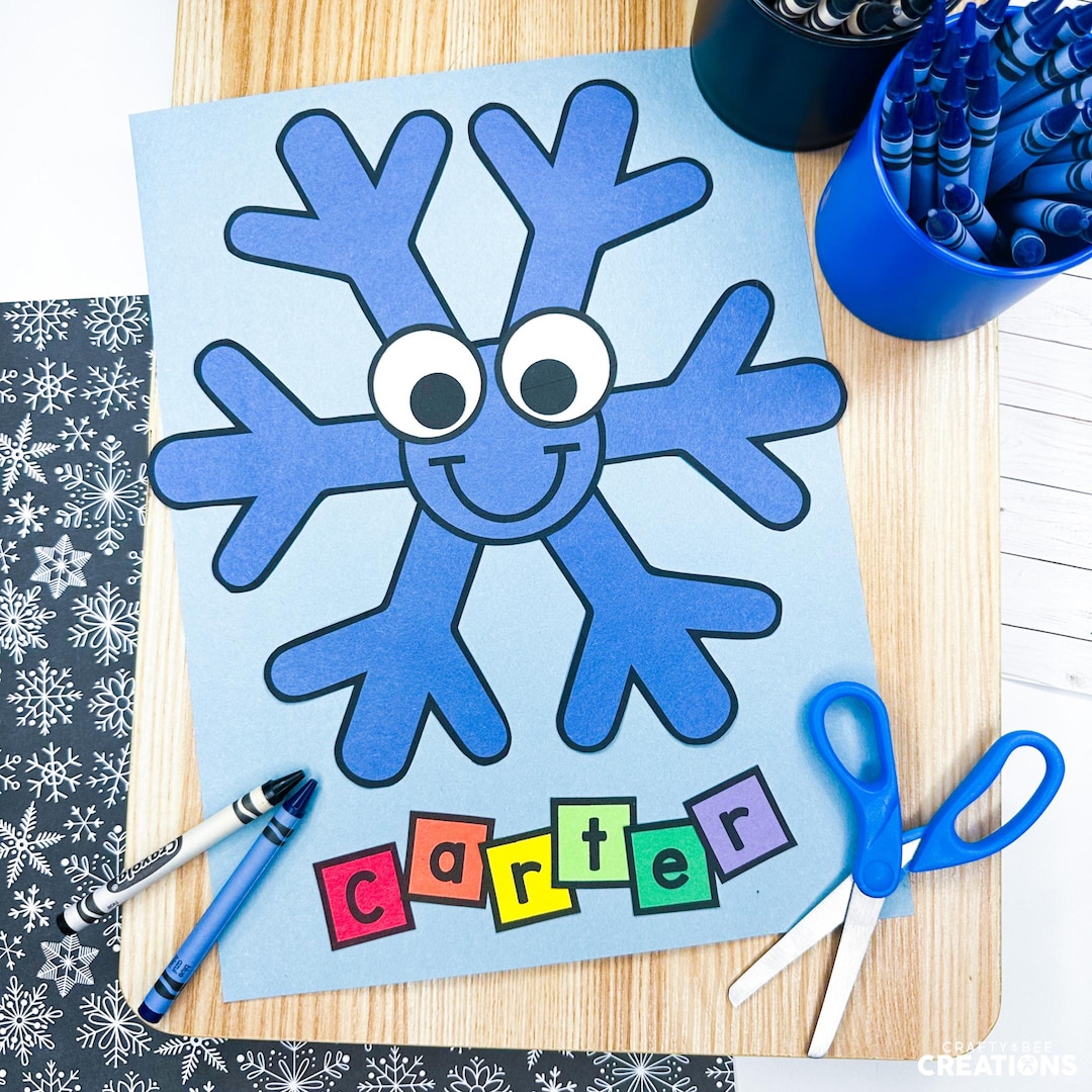 Snowflake Name Craft | Christmas Template | Winter Bulletin Board ...