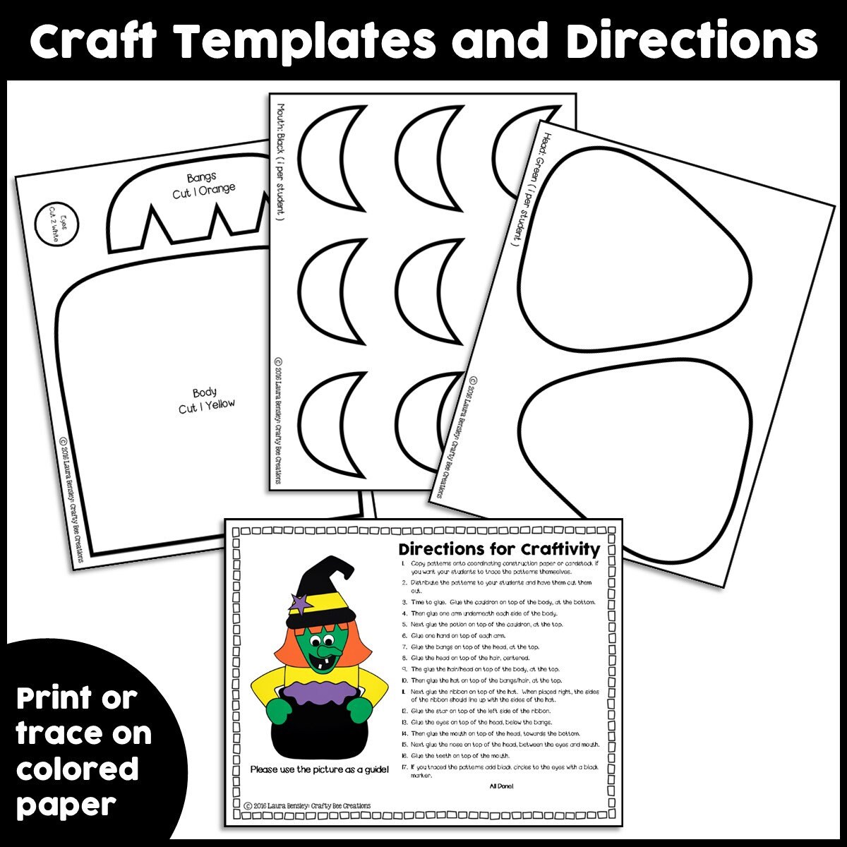 Witch Cauldron Craft | Halloween Bulletin Board Activities | Room on ...