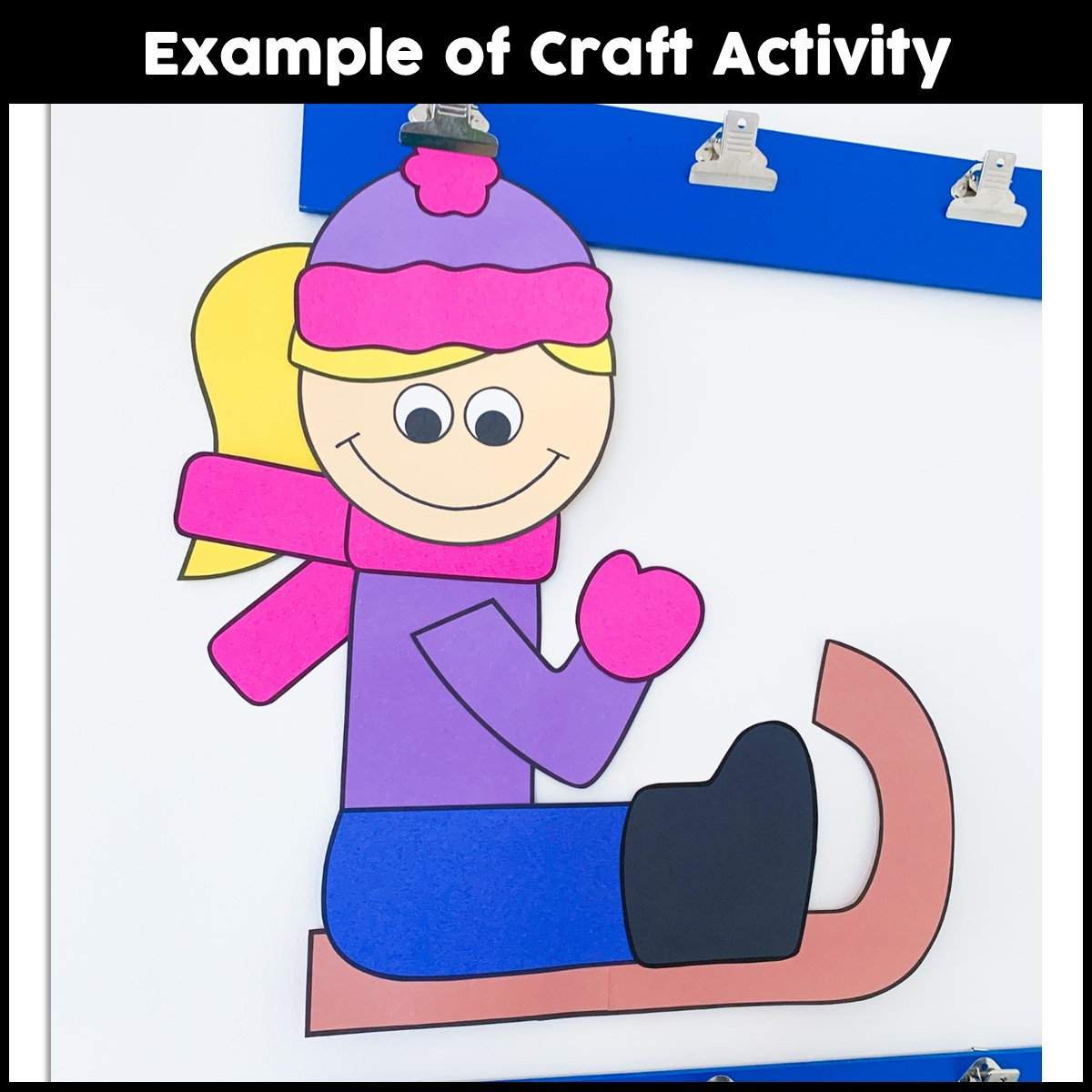 Winter Kids Craft Winter Craft Sledding Kids Craft Winter Activities ...