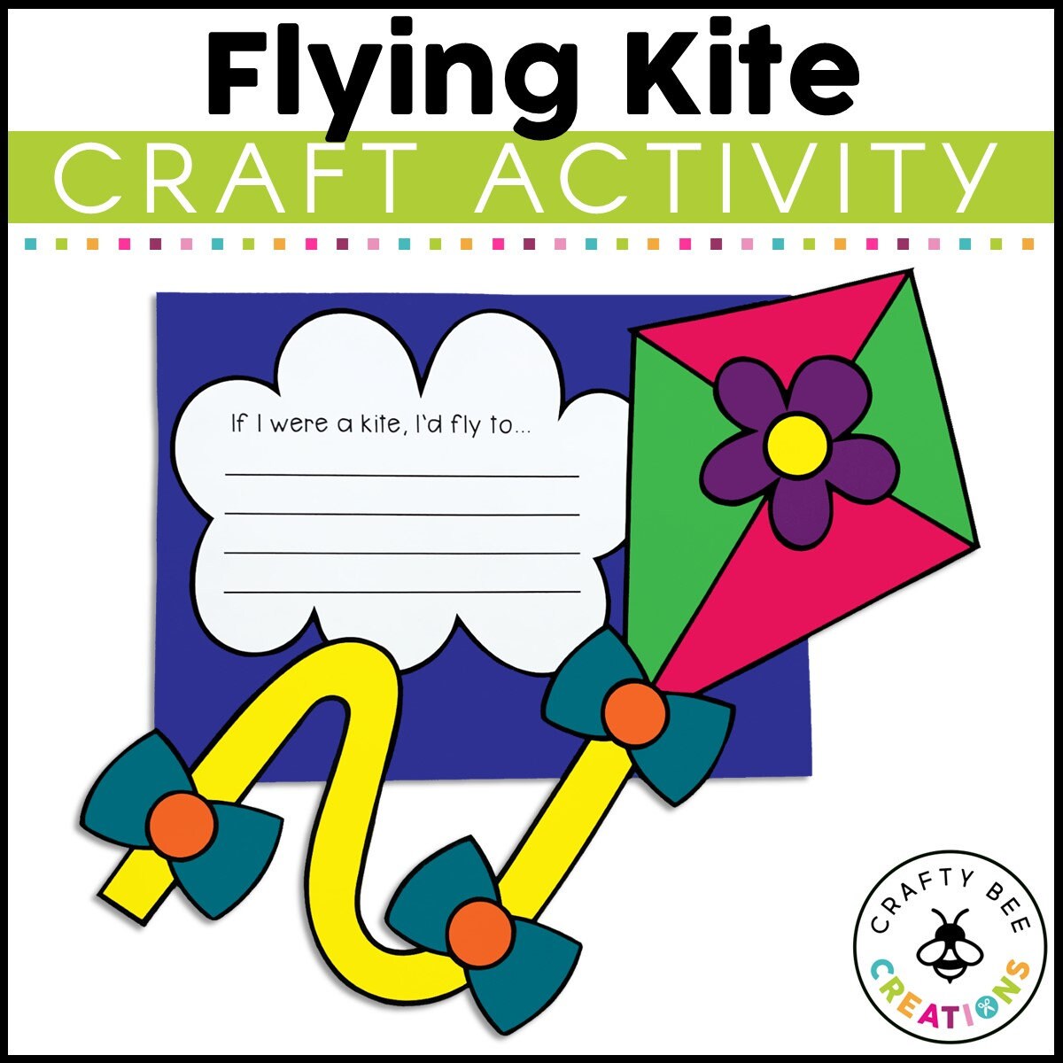 Kite Craft | Spring Craft | Spring Writing Activity | Flying Kite ...