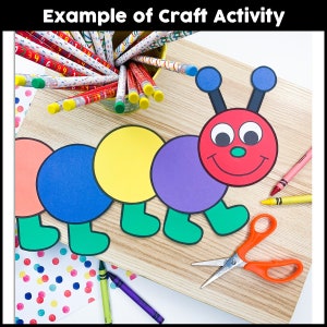 Caterpillar Craft Patterns | Spring Bulletin Board | Spring Activities ...