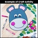 Hippo Craft Template | Hippo Craft Patterns | Zoo Animal Craft Patterns ...