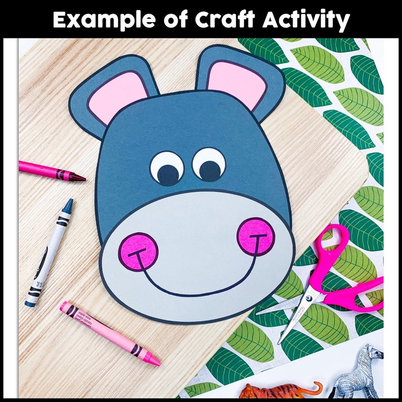 Hippo Craft Template Hippo Craft Patterns Zoo Animal Craft Patterns Kid ...