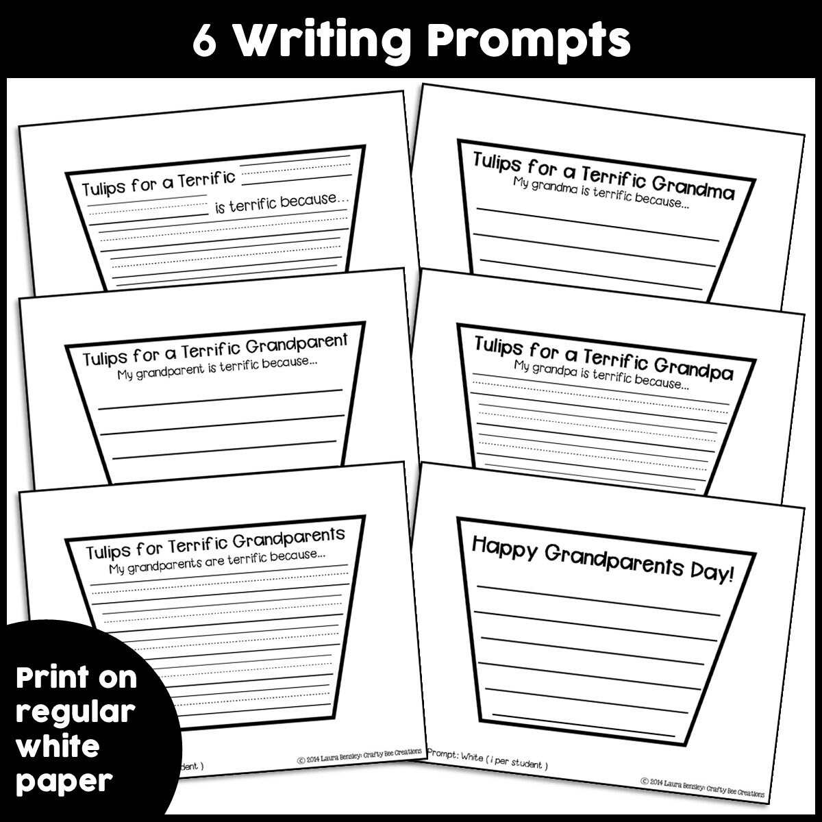 Grandparents Day Craft Grandparents Day Writing Activities Spring Tulip ...