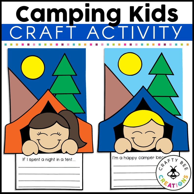 Camping Craft for Kids | Tent Kids Craft | Tent Pattern | Tent Template ...