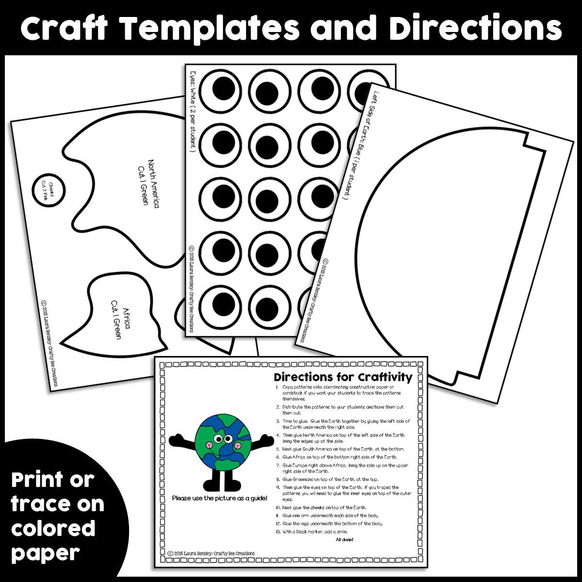 Earth Day Craft Patterns | Space Activities | Outer Space Theme Unit ...