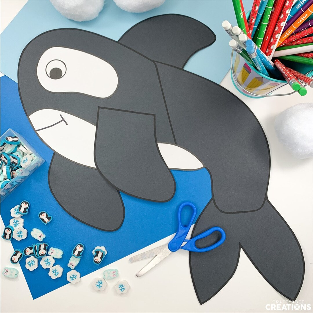 Killer Whale Craft | Ocean Animal Crafts | Winter Arctic Animals ...
