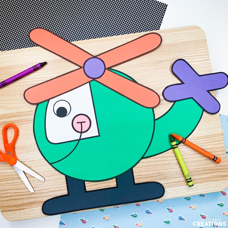 Helicopter Craft for Kids | Transportation Crafts | Transportation ...