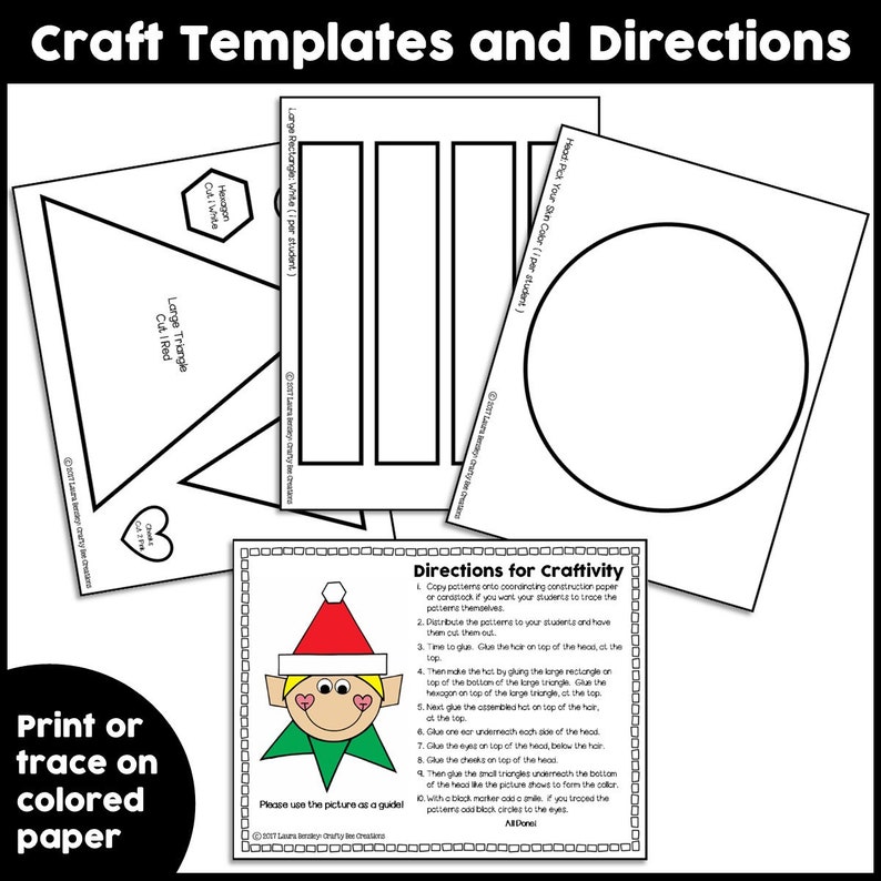 Elf Craft | Shape Elf Craft | How to Catch an Elf Craft | Christmas ...