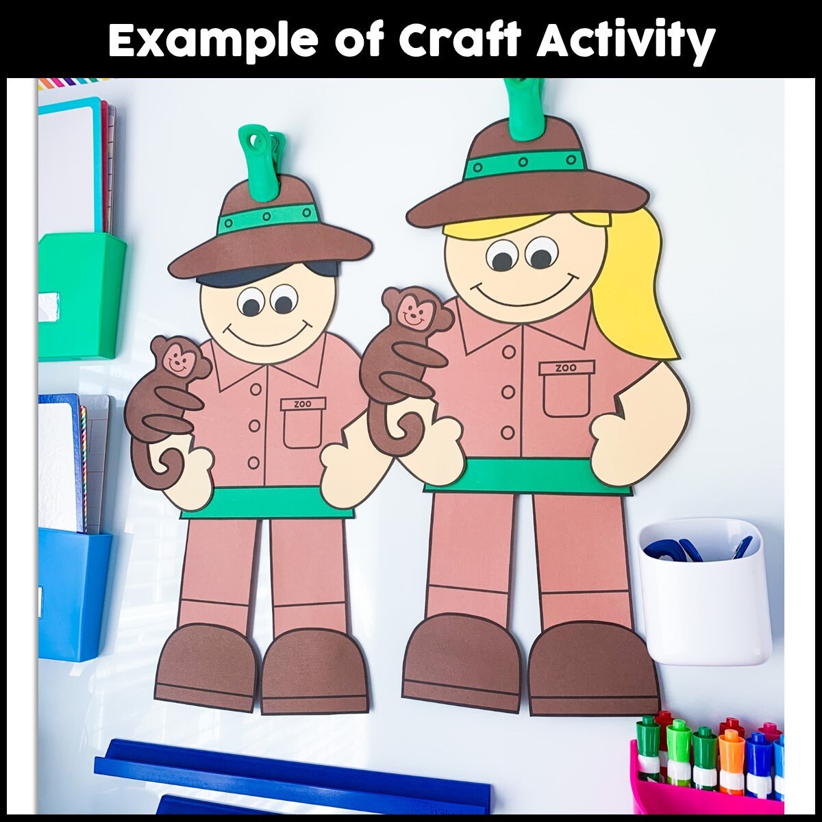 Zoo Keeper Craft Patterns | Zoo Animal Craft | Zoo Animal Activities ...
