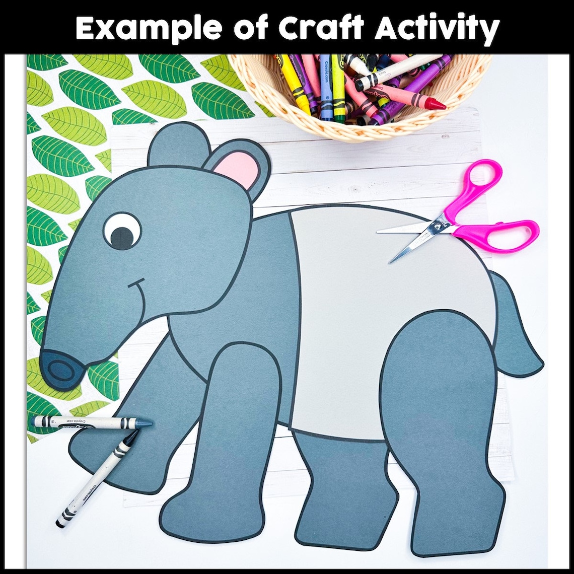 Tapir Craft | Rainforest | Jungle | Zoo Animals Craft Activities ...