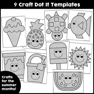 Summer Q Tip Painting Craft | Fine Motor Activities | Kindergarten ...