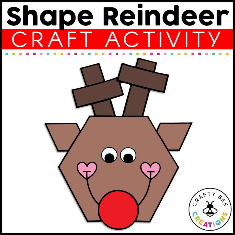 Reindeer Craft | Shape Reindeer Craft | Christmas Craft | Reindeer Math ...