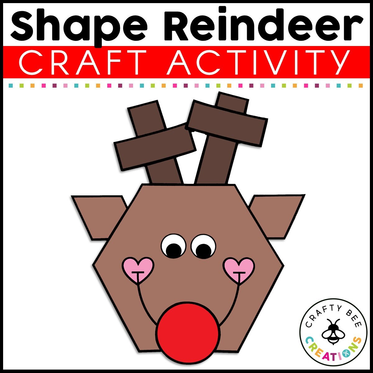 Reindeer Craft | Shape Reindeer Craft | Christmas Craft | Reindeer Math ...