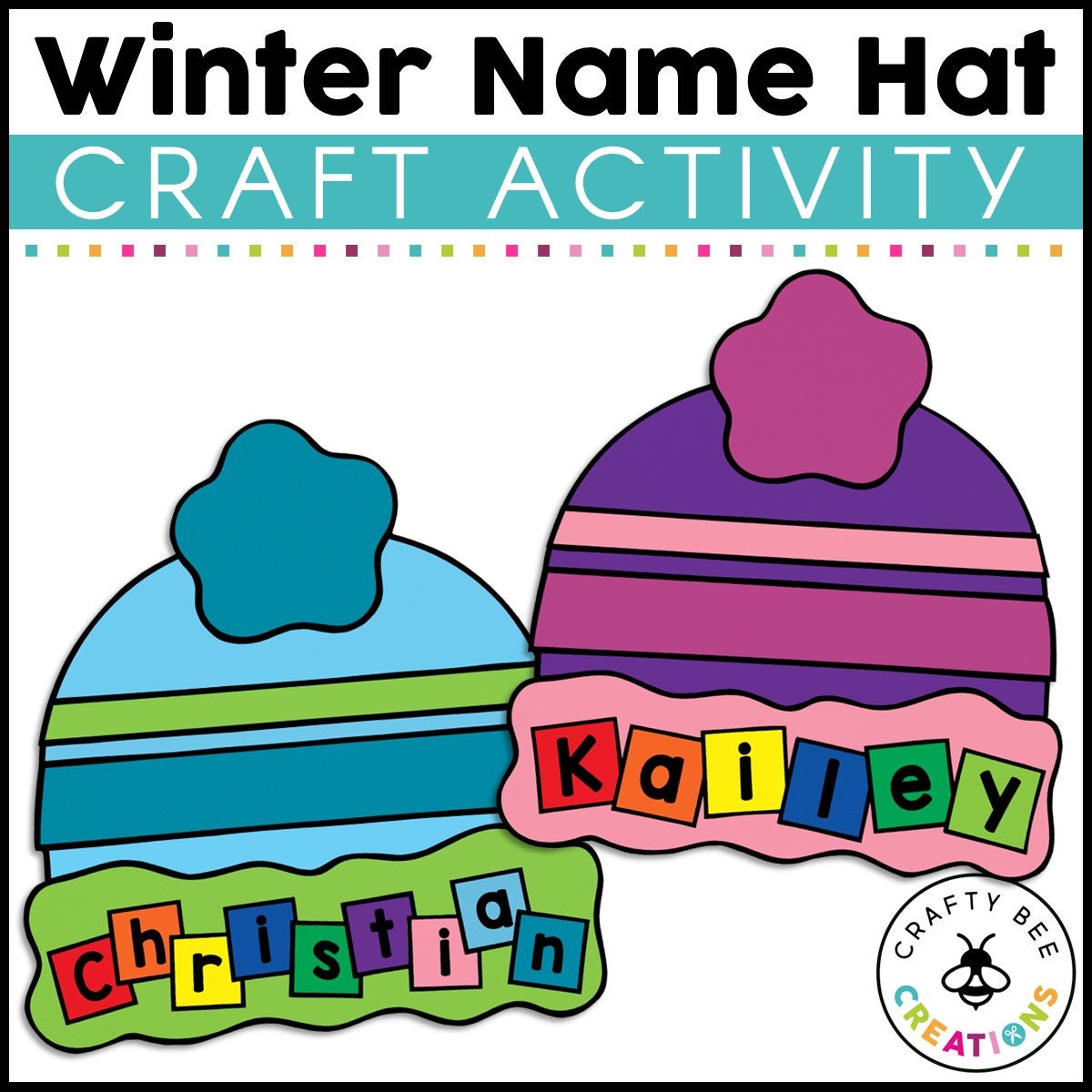 Winter Name Hat Craft | Winter Activities | Winter Holidays Craft ...