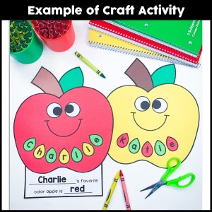 Apple Name Craft | Back to School Activity | Letter Recognition ...