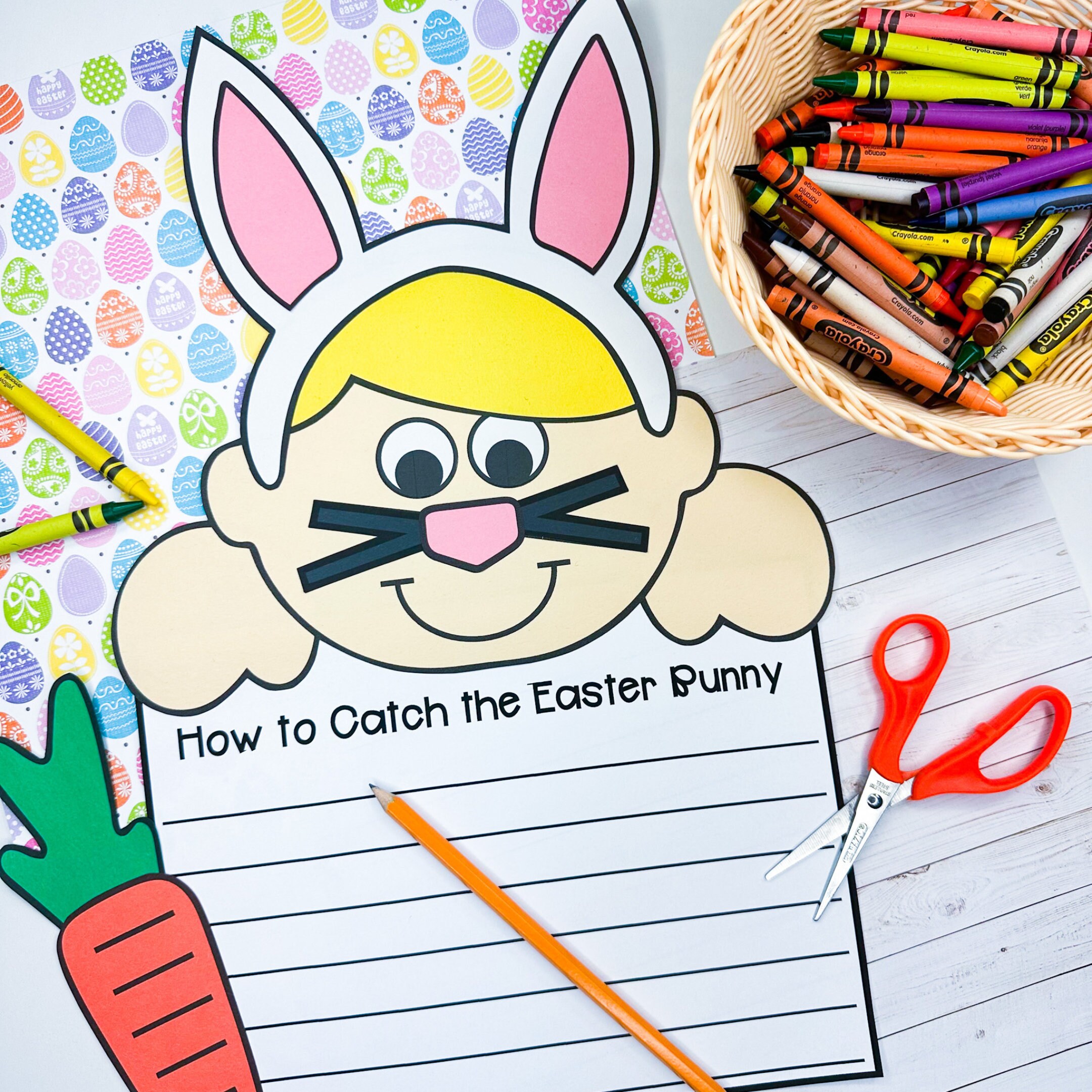 Easter Bunny Craft Template Easter Writing Prompts Printable Craft ...