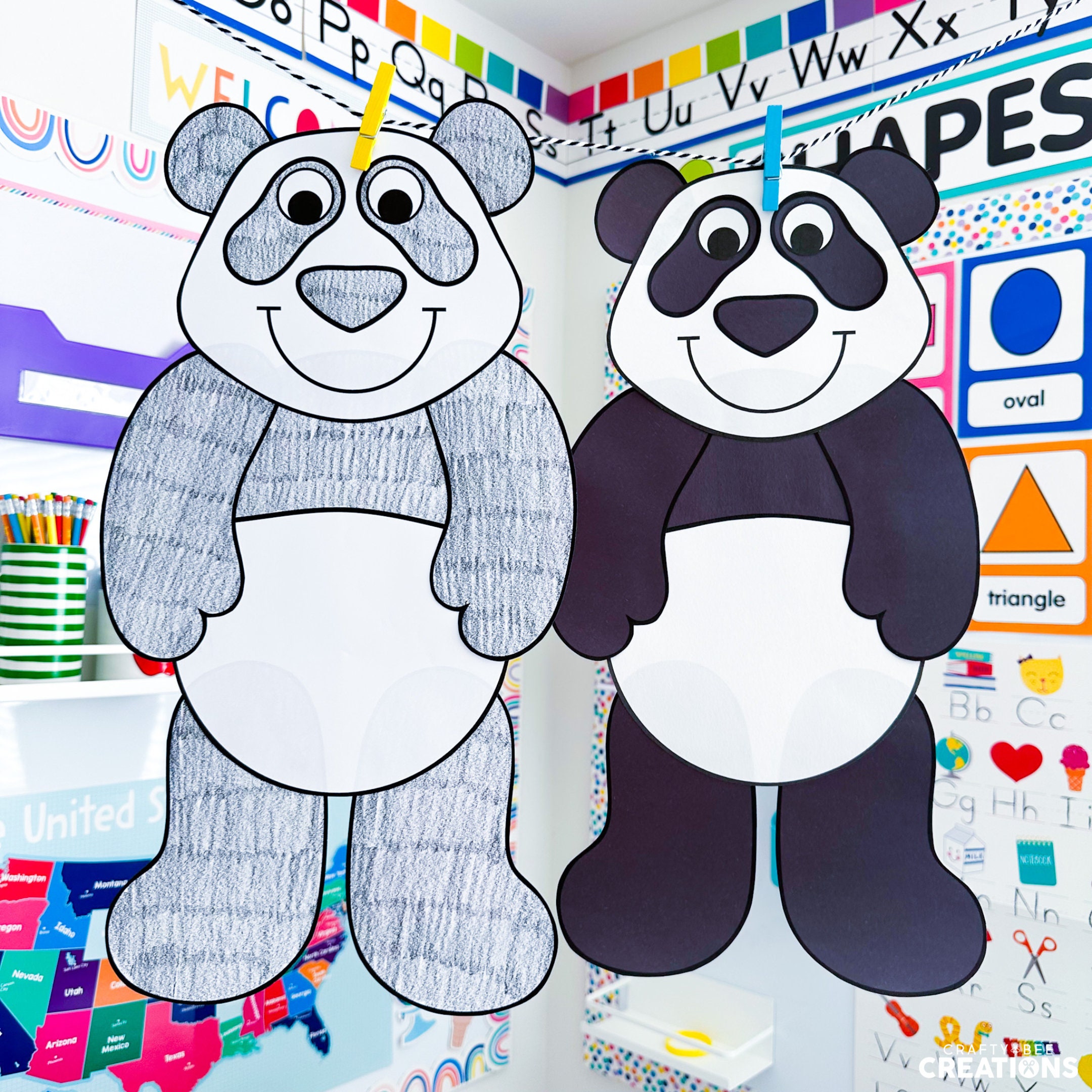 Panda Craft | Rainforest | Jungle | Zoo Animals Craft Activities ...