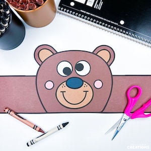 Brown Bear Brown Bear Hat Craft Template | Crown | Headband Pattern ...