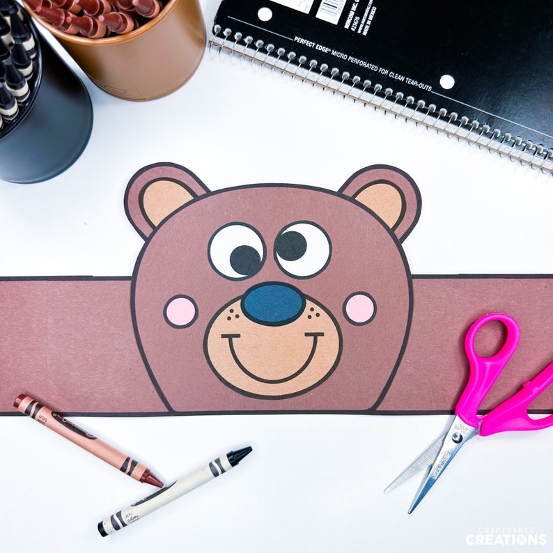 Brown Bear Brown Bear Hat Craft Template | Crown | Headband Pattern ...