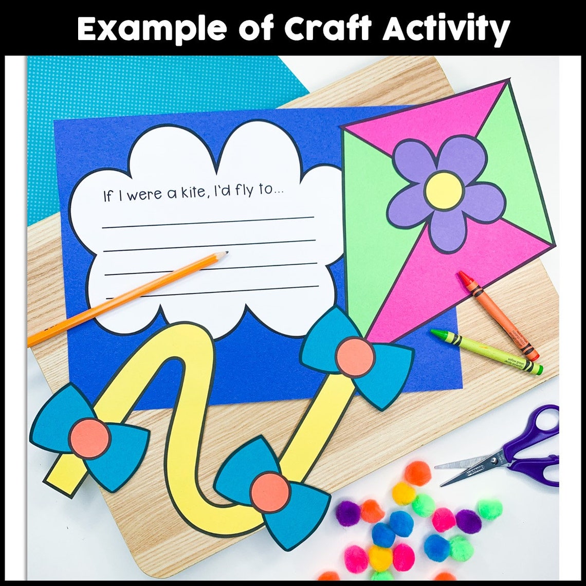Kite Craft | Spring Craft | Spring Writing Activity | Flying Kite ...