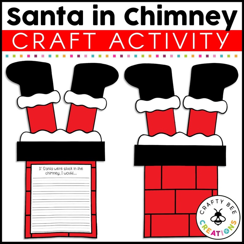 Santa is Stuck in the Chimney Craft | Santa Craft Activity | Christmas ...