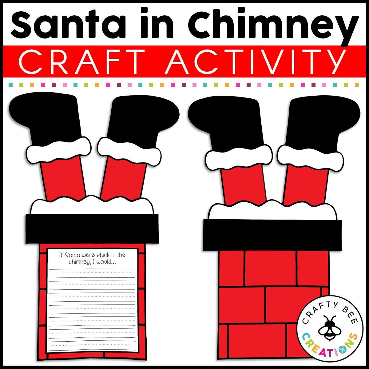 Santa is Stuck in the Chimney Craft | Santa Craft Activity | Christmas ...