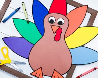 Turkey Craft | Shape Craft | Thanksgiving Craft | Turkey Activities ...