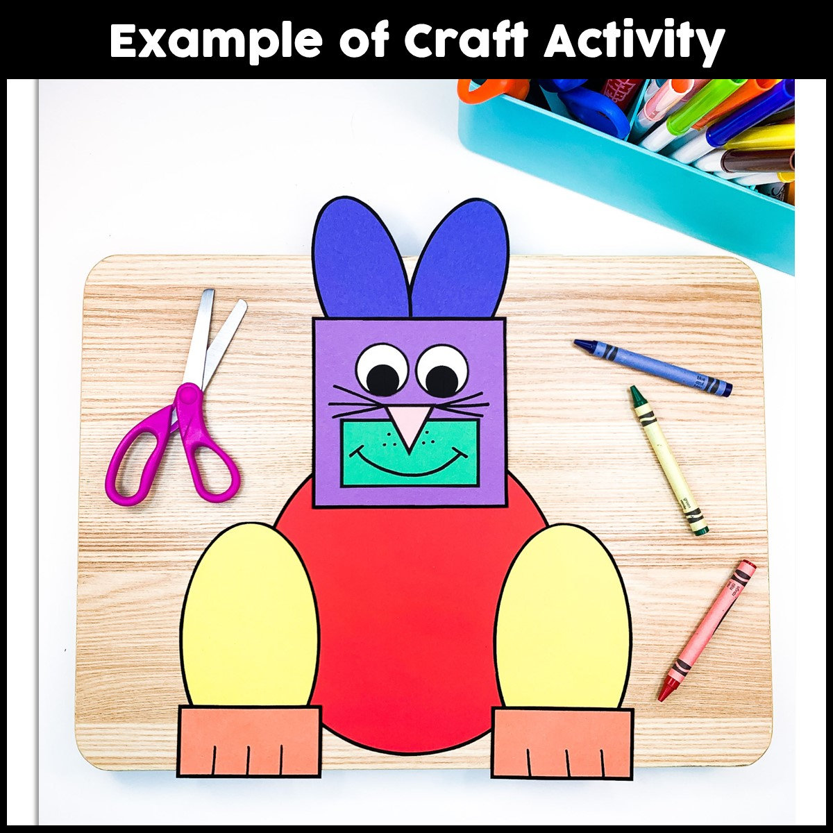 Shape Animal Craft Patterns | Rabbit Craft | Shape Activities | 2D ...