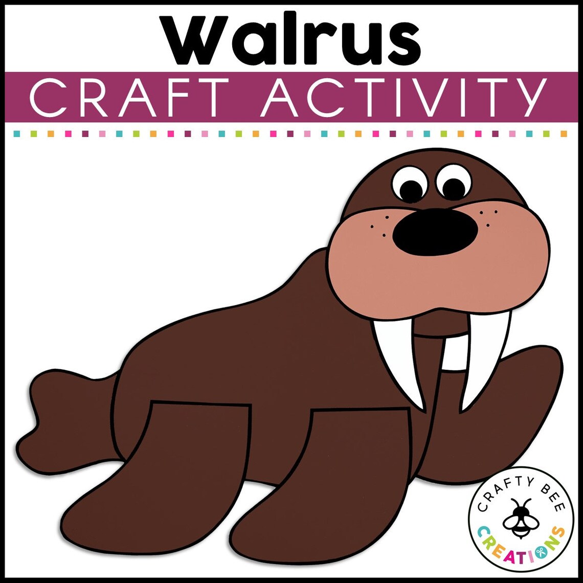 Walrus Craft | Arctic Animal Crafts | Winter Craft | Walrus Activities ...