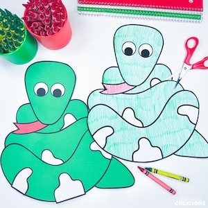 Tree Boa Snake Craft | Rainforest | Jungle | Zoo Animals Activities ...