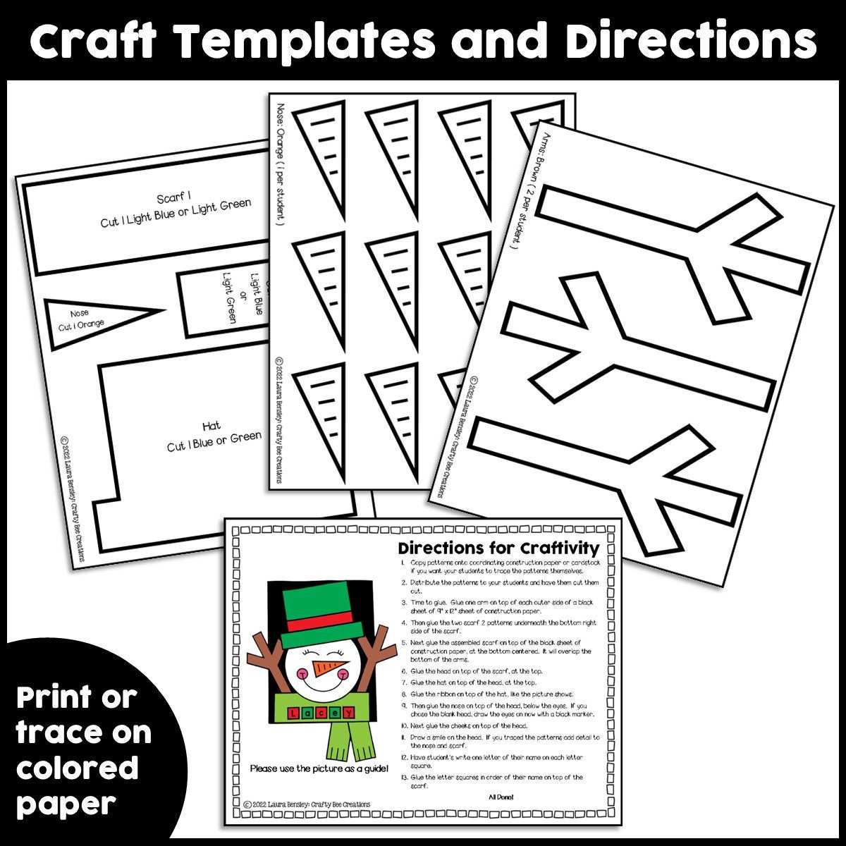 Snowman Name Craft Winter Activities Name Activities Build a Snowman ...