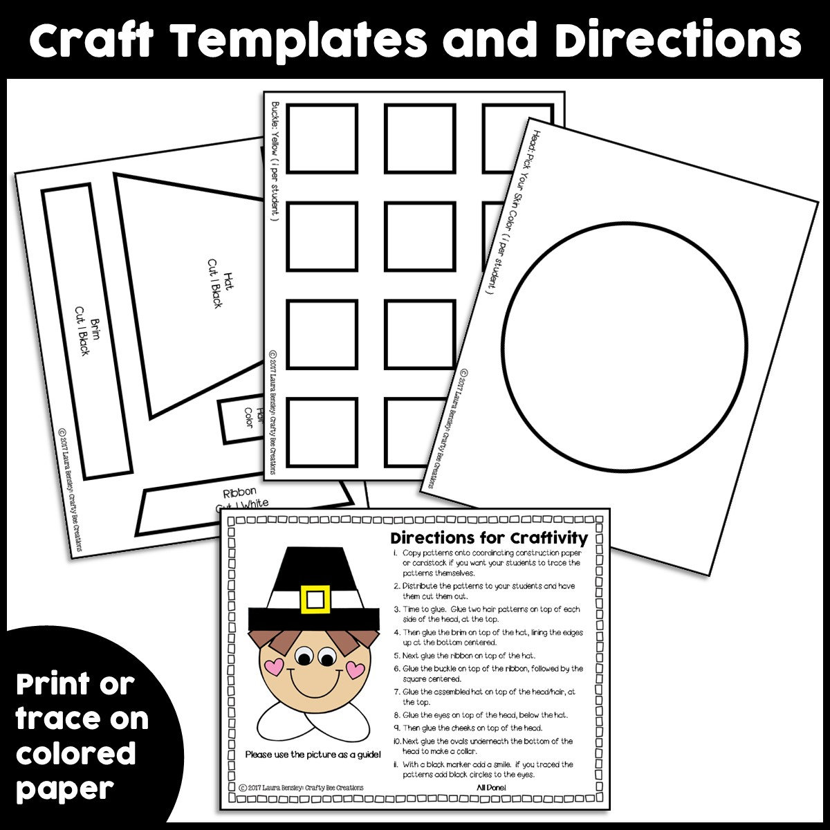 Pilgrim Craft | Shape Craft | Thanksgiving Activities | Pilgrims ...