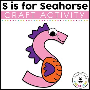 Letter S Craft Patterns | Seahorse Craft | Alphabet Crafts | Uppercase ...