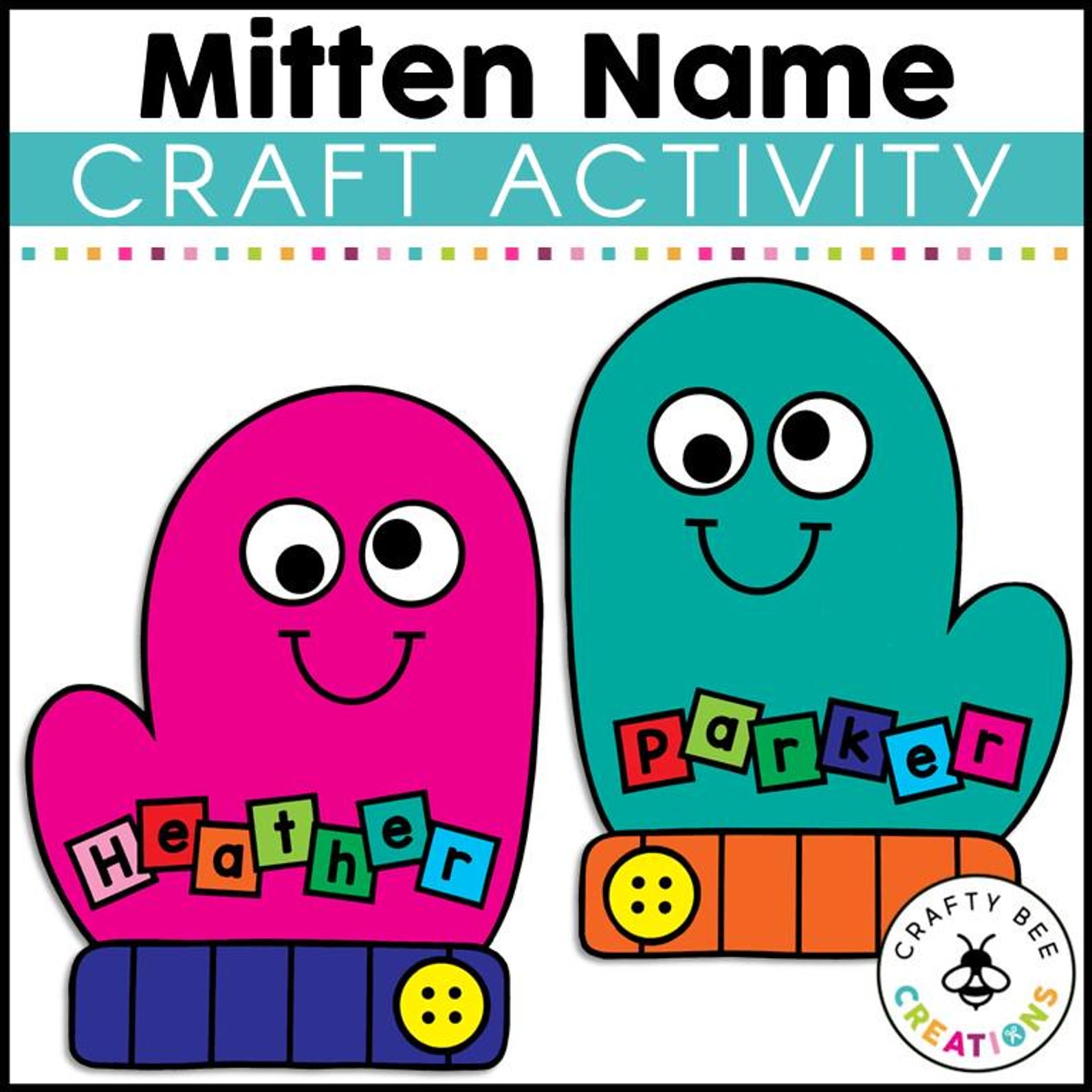 Mitten Name Craft | Christmas Template | Winter Bulletin Board ...