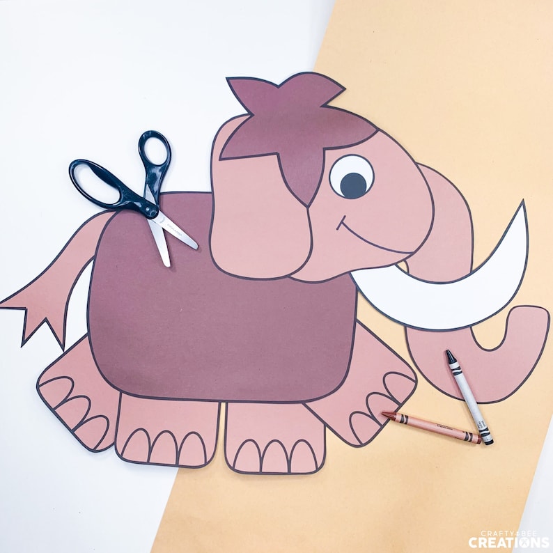 Woolly Mammoth Craft Ice Age Craft Activities How to Wash - Etsy