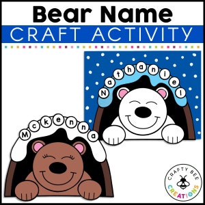 Hibernation Bear Craft | Polar Bear Activities | Name Activities ...