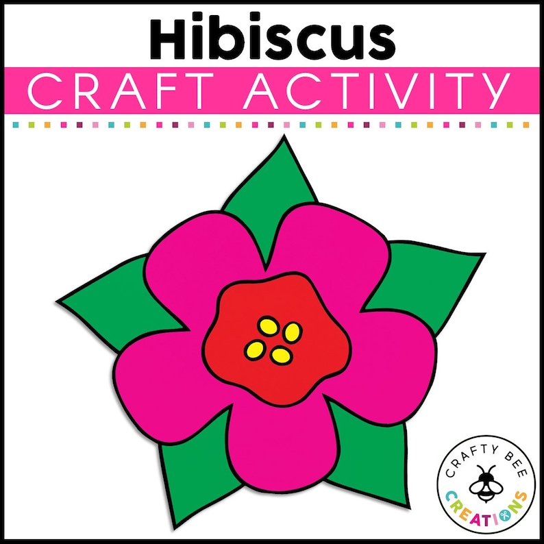 Hibiscus Craft | Hawaii Luau Activity | Summer Activities | Beach Day ...