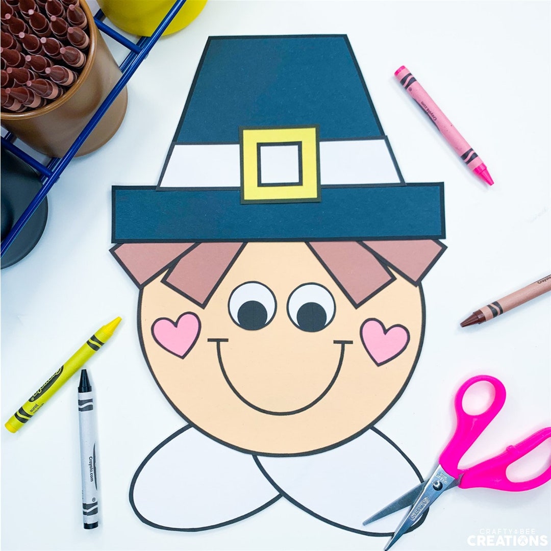 Pilgrim Craft | Shape Craft | Thanksgiving Activities | Pilgrims ...