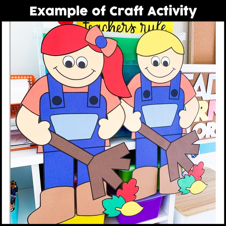 Fall Leaf Craft | Rake Kids Craft Template | September Bulletin Board ...