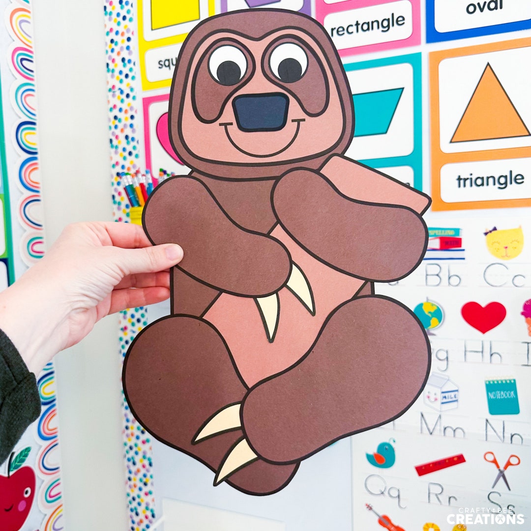 Sloth Craft | Rainforest | Jungle | Zoo Animals Craft Activities ...