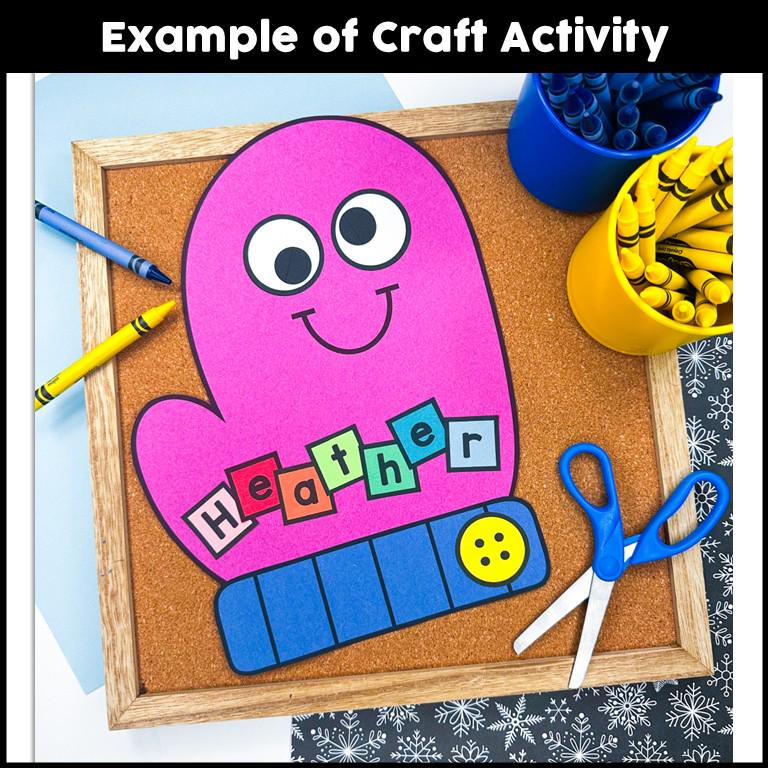 Mitten Name Craft | Christmas Template | Winter Bulletin Board ...