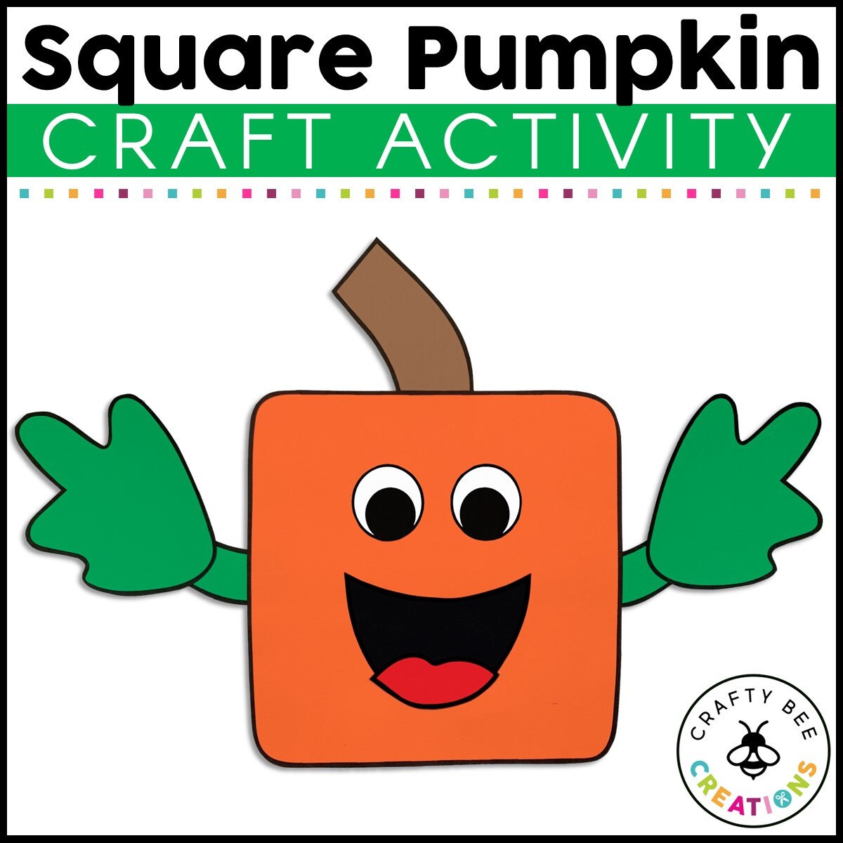 Square Pumpkin Craft | Fall Activities | Halloween Craft | Kids Craft ...