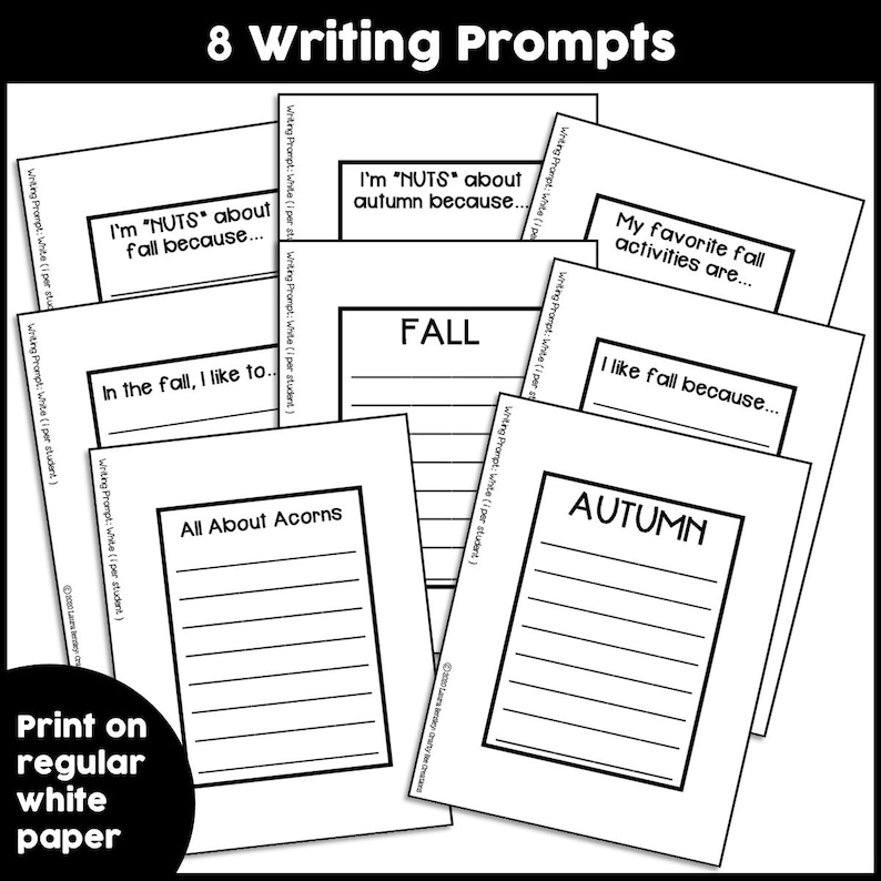 Fall Acorn Craft | Fall Activities | Fall Bulletin Board | Fall Writing ...