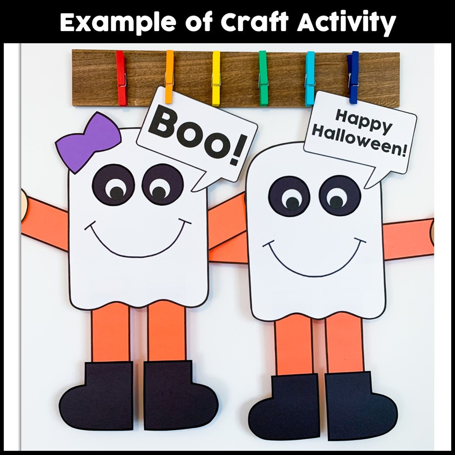 Halloween Ghost Craft | Halloween Activities | October Crafts ...