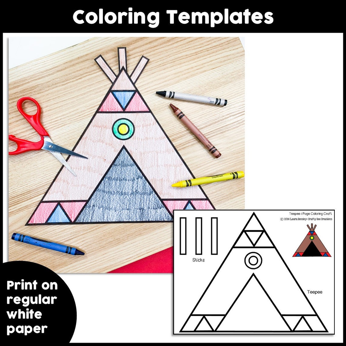 Teepee Craft Activity | Thanksgiving Craft | Thanksgiving Activities ...