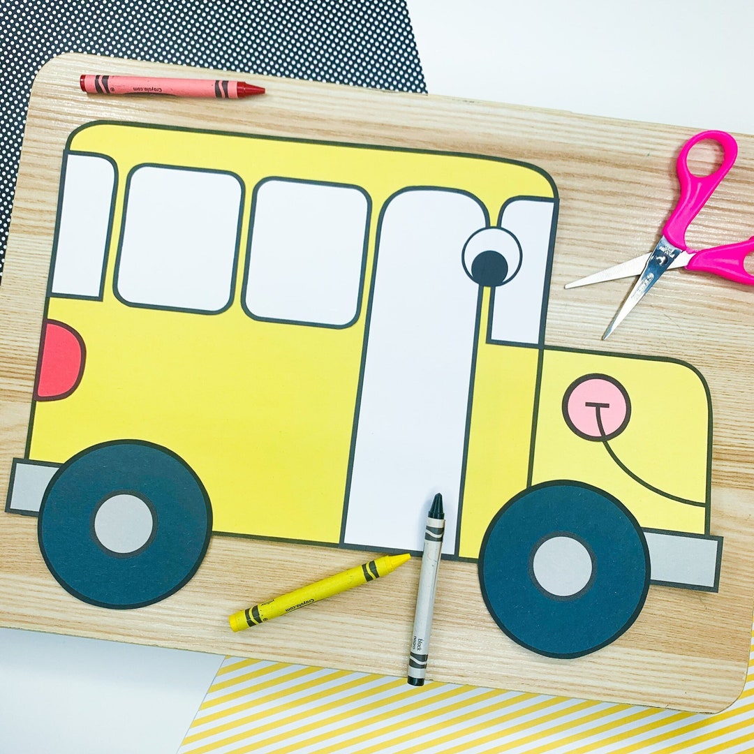 School Bus Craft for Kids Transportation Crafts Back to - Etsy